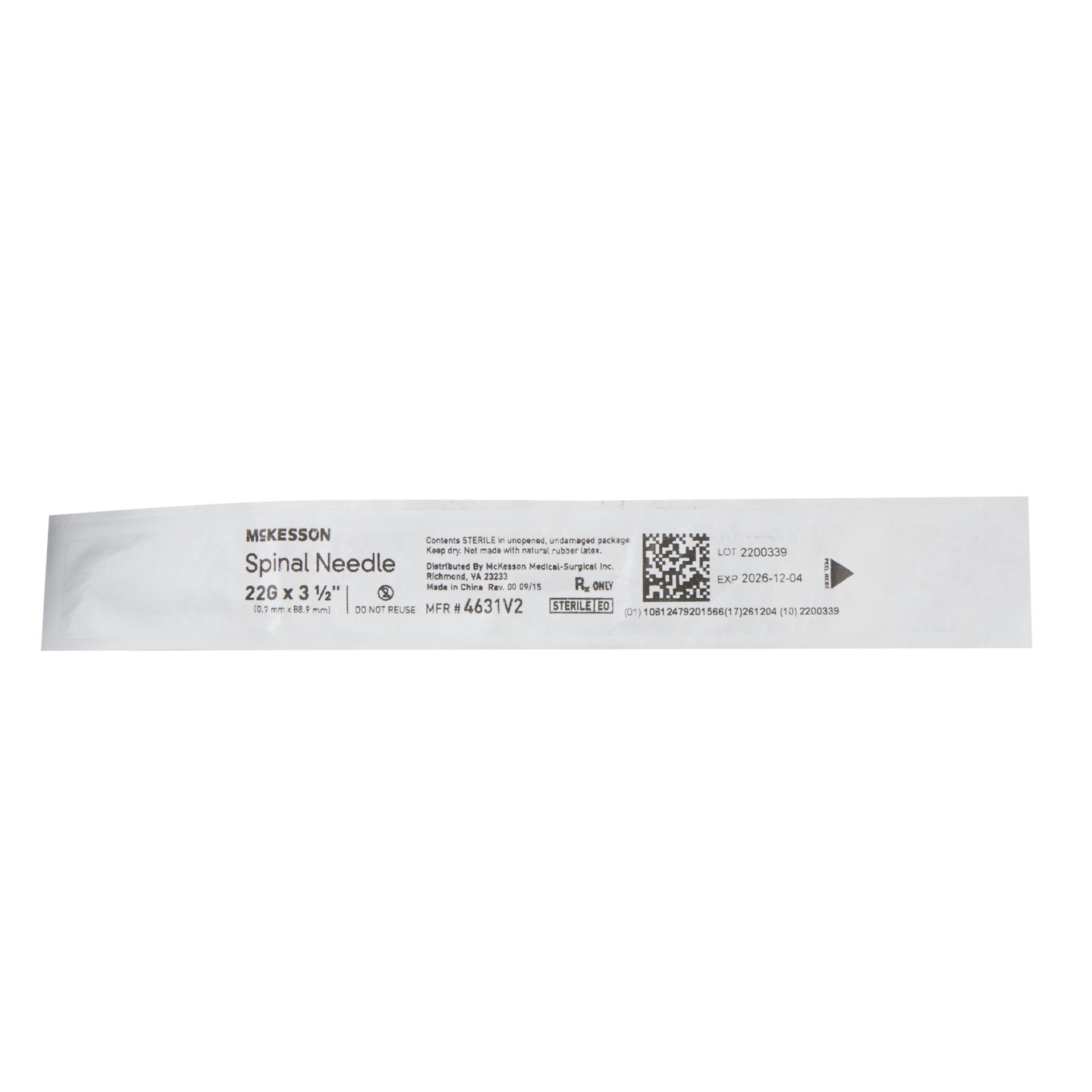 Reli® Spinal Needles Quincke Style 22G x 3.5", 25/Box | McGuff