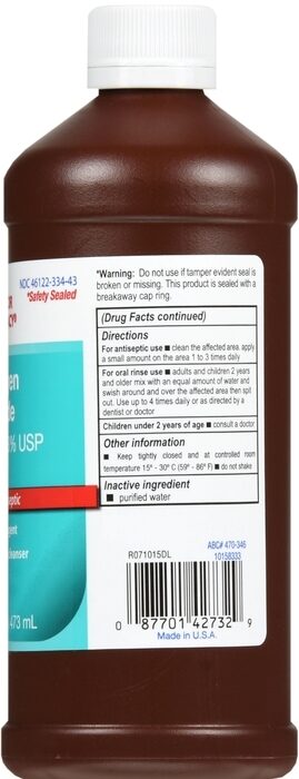 Hydrogen Peroxide 3%, Topical USP, 16 Ounce Bottle, Each | McGuff