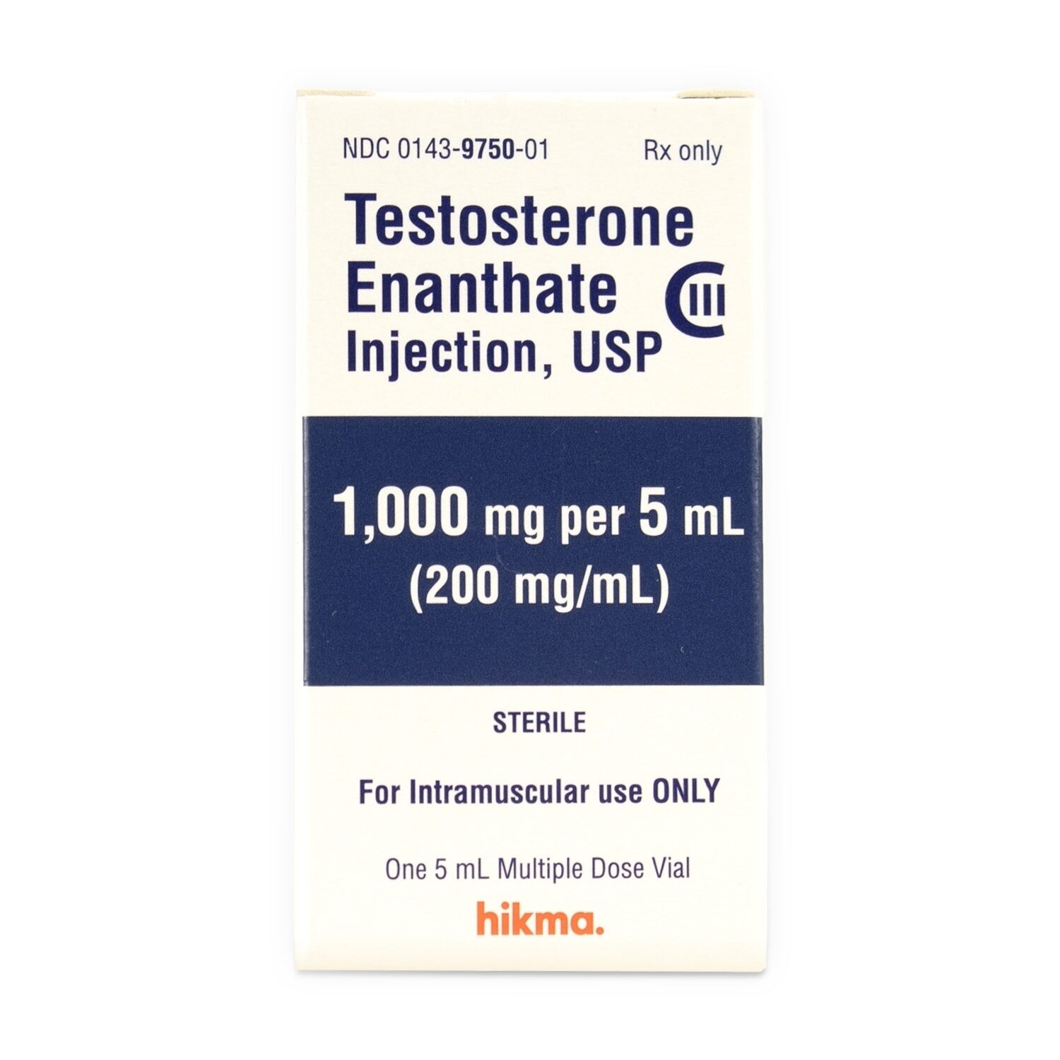 Testosterone Enanthate Injection 200 mg/mL, Multiple Dose Vial 5 mL ...