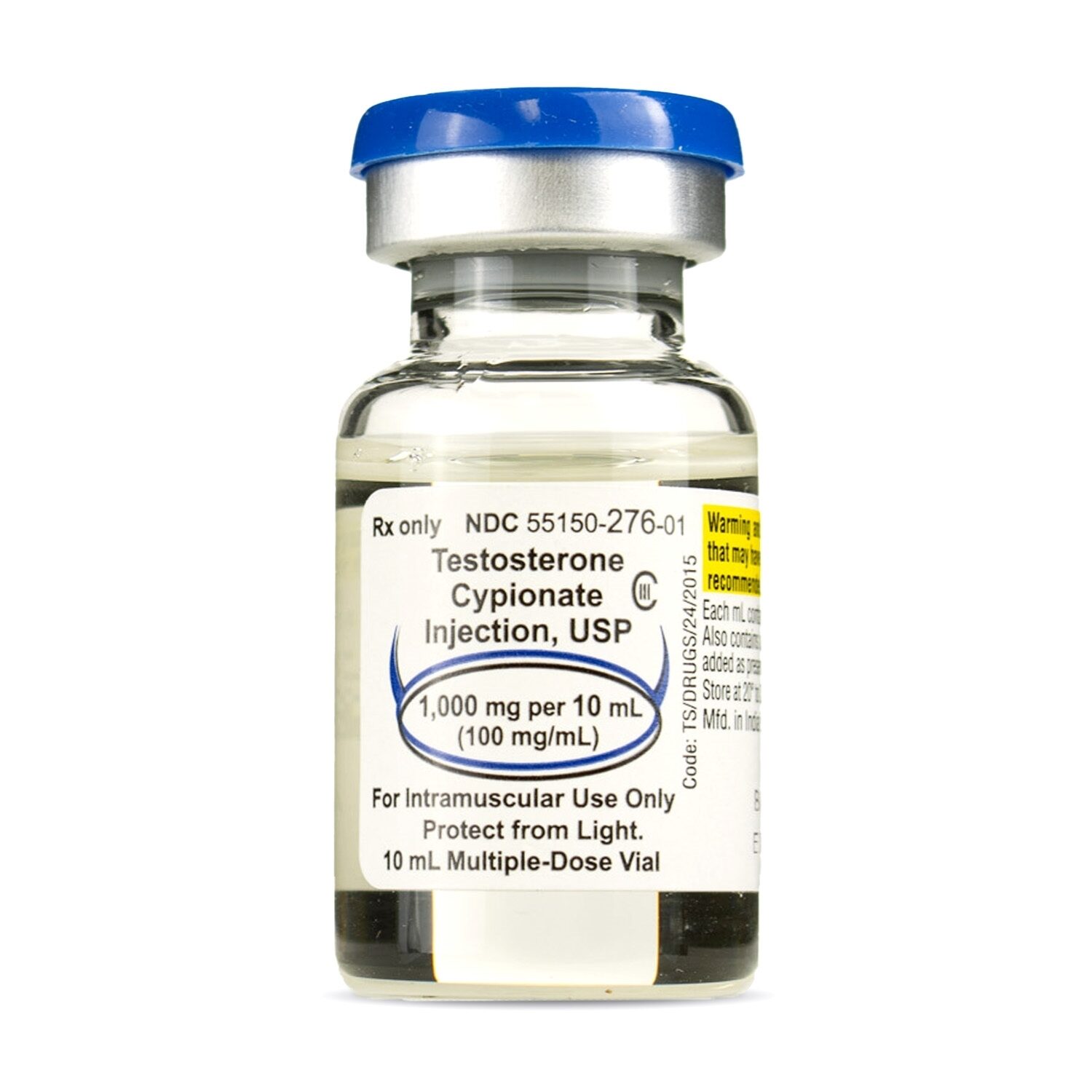 Testosterone Cypionate, 100mg/mL, MDV, 10mL Vial | McGuff