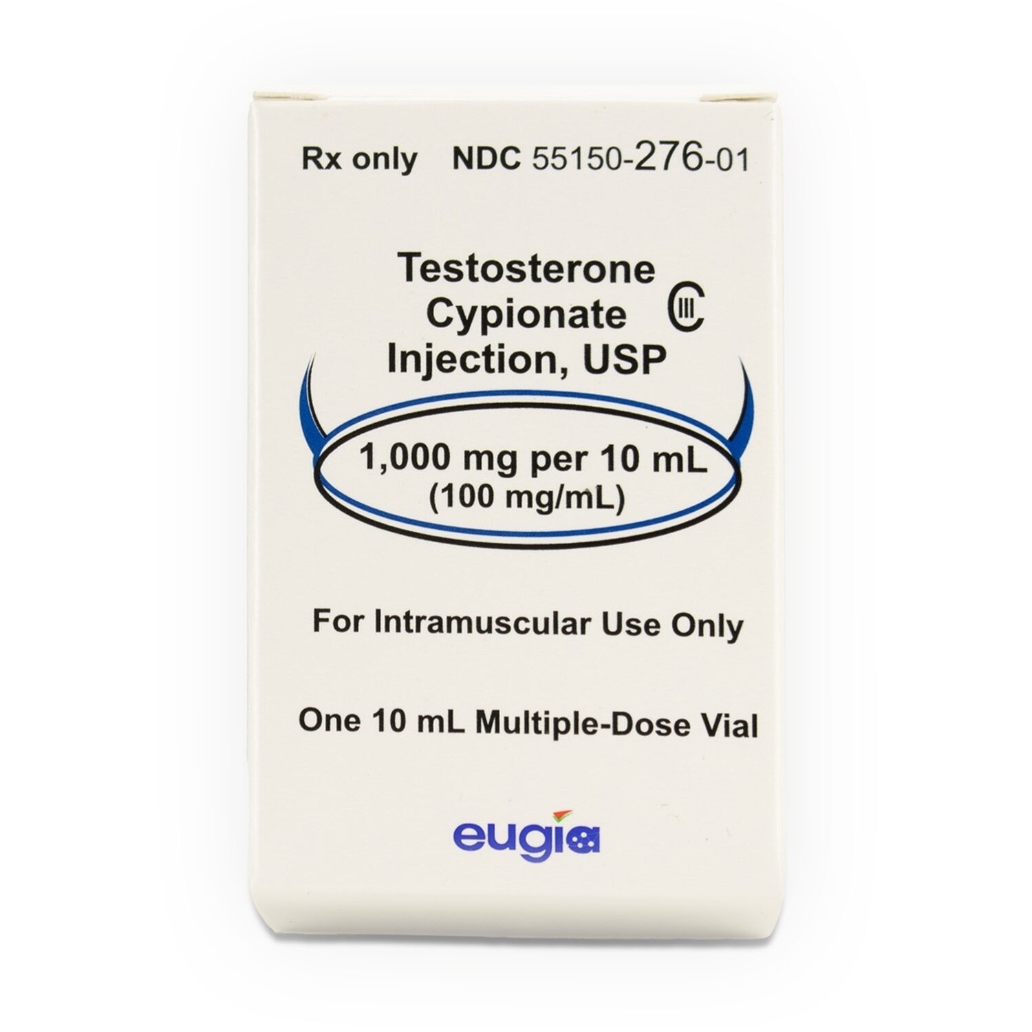 Testosterone Cypionate Injection 100 mg/mL, Multiple Dose Vial 10 mL ...
