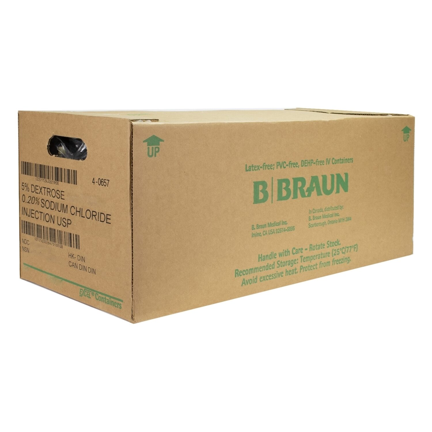 5% Dextrose and 0.20% Sodium Chloride IV Solution Injection, Excel® Bag ...