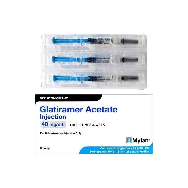 Glatiramer Acetate, Injection Kit, 20mg/Syringe, 30/Kit, Refrigerated ...