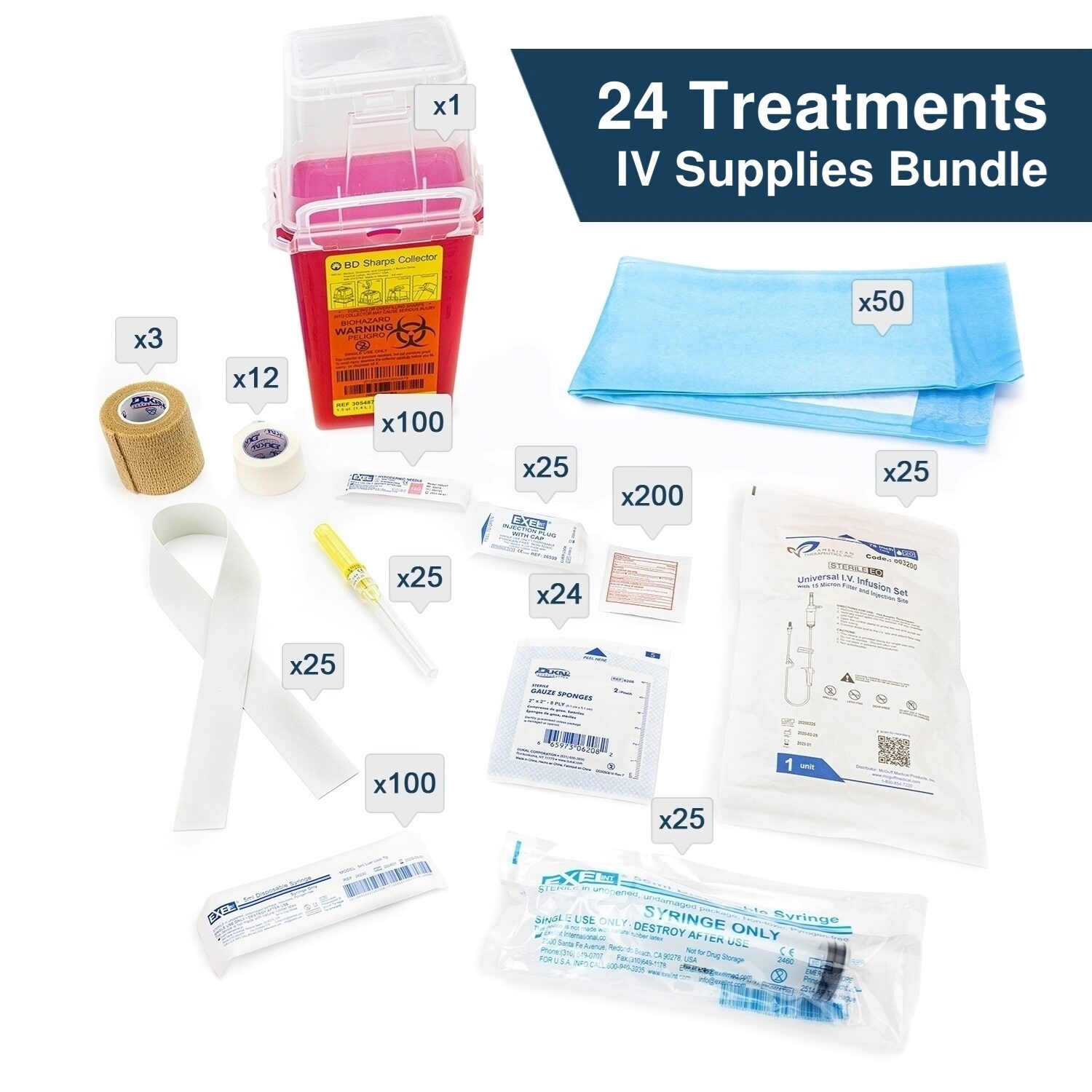 IV Treatment Supplies Bundle | McGuff