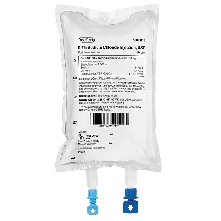 0.9% Sodium Chloride IV Solution Injection, Freeflex® Bag, Latex/PVC ...