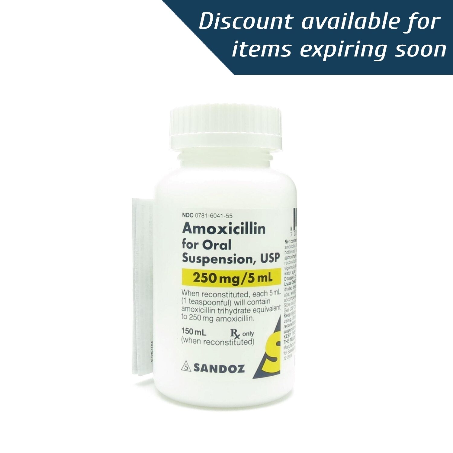 Amoxil® Amoxicillin for Oral Suspension 250 mg/5 mL, Each | McGuff