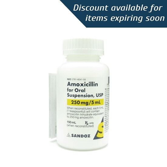 Amoxil® Amoxicillin for Oral Suspension 250 mg/5 mL, Each | McGuff