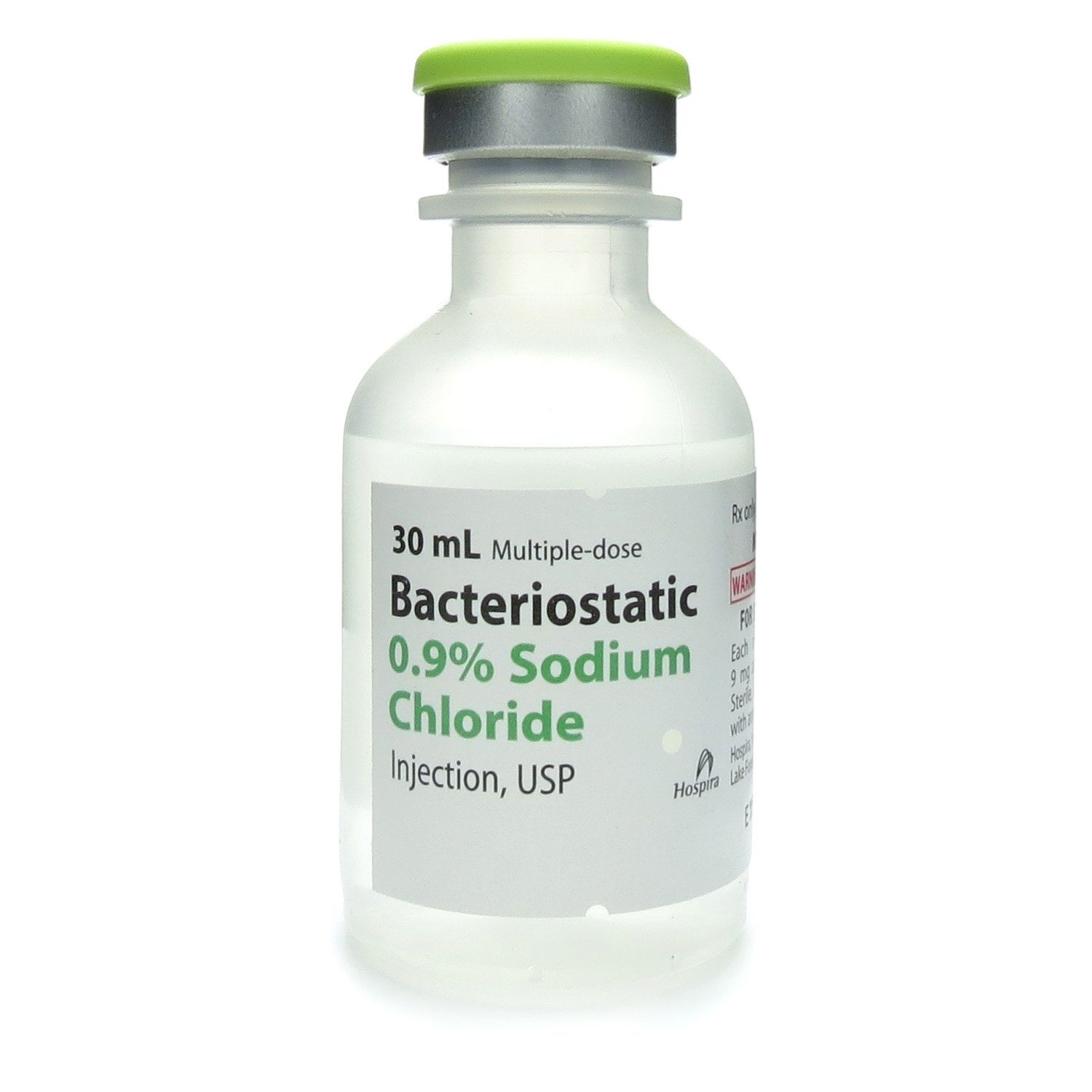Bacteriostatic 0.9% Sodium Chloride Injection 9 mg/mL, Multiple Dose Vial 30 mL, Each | McGuff