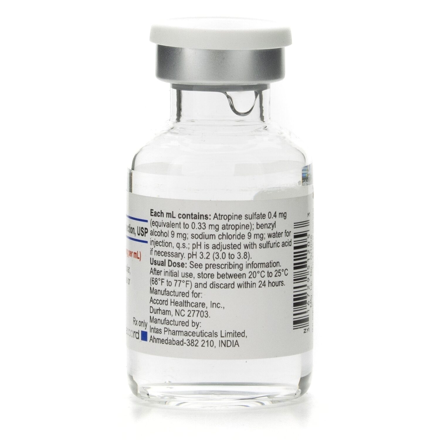 Atropine Sulfate Injection 0.4 mg/mL, Multiple Dose Vial 20 mL | McGuff