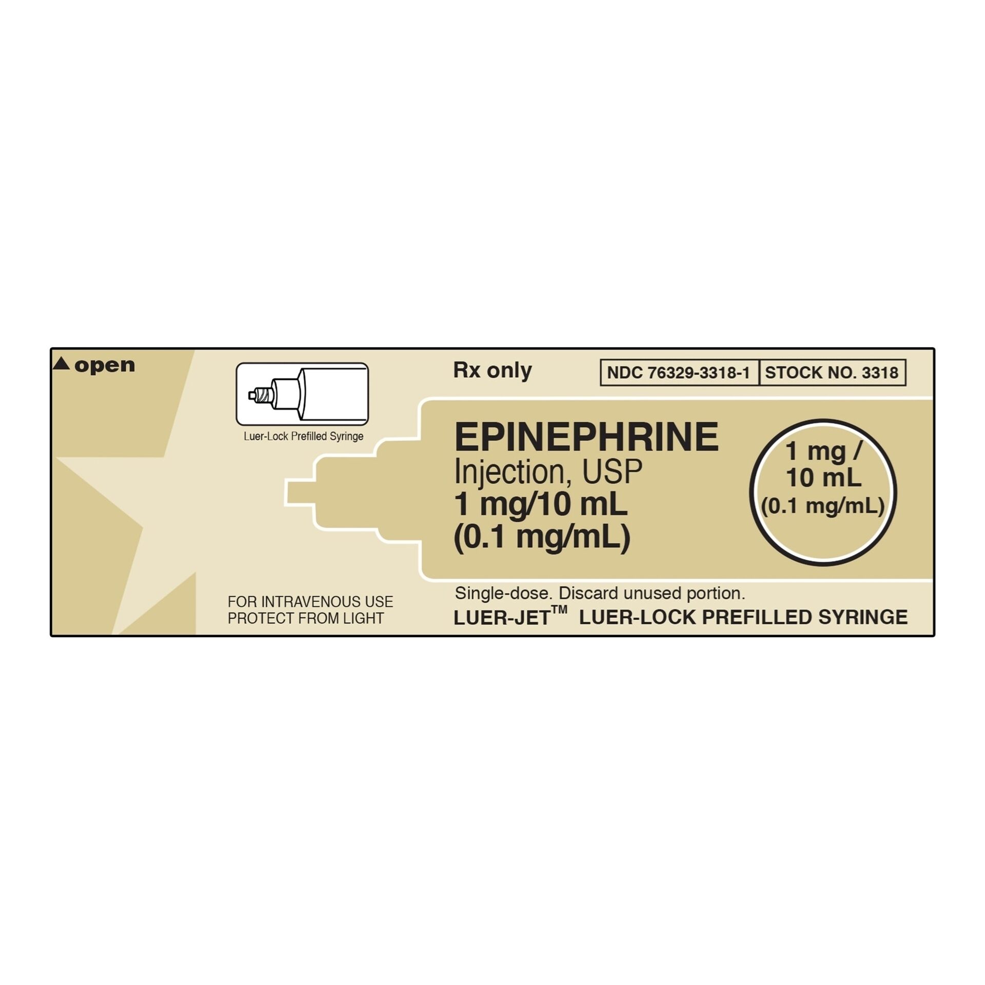 Epinephrine Injection 0.1 mg/mL, Prefilled Syringe 10 mL | McGuff