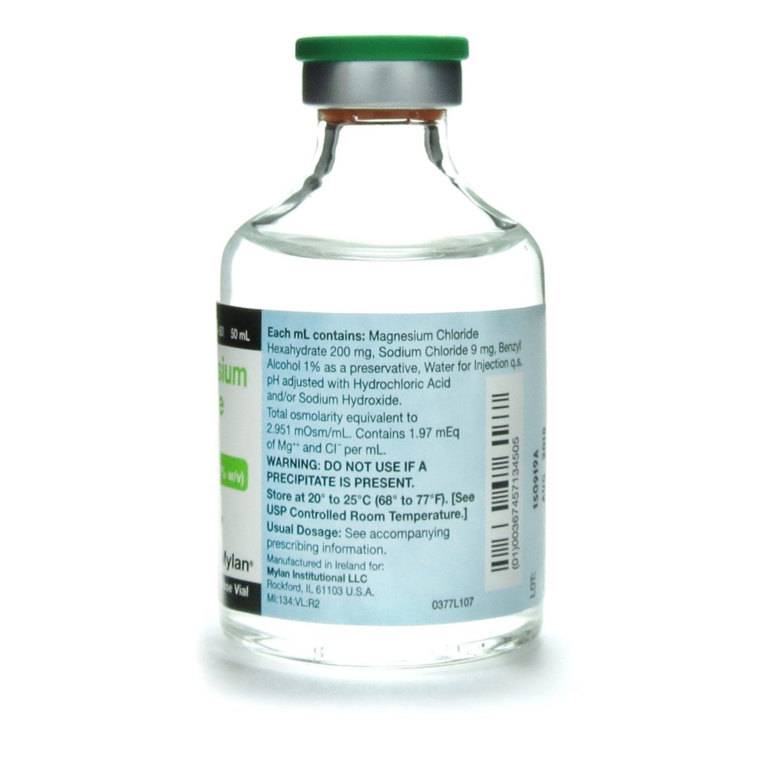 Magnesium Chloride 200mg/mL Injection 50mL Vial | McGuff
