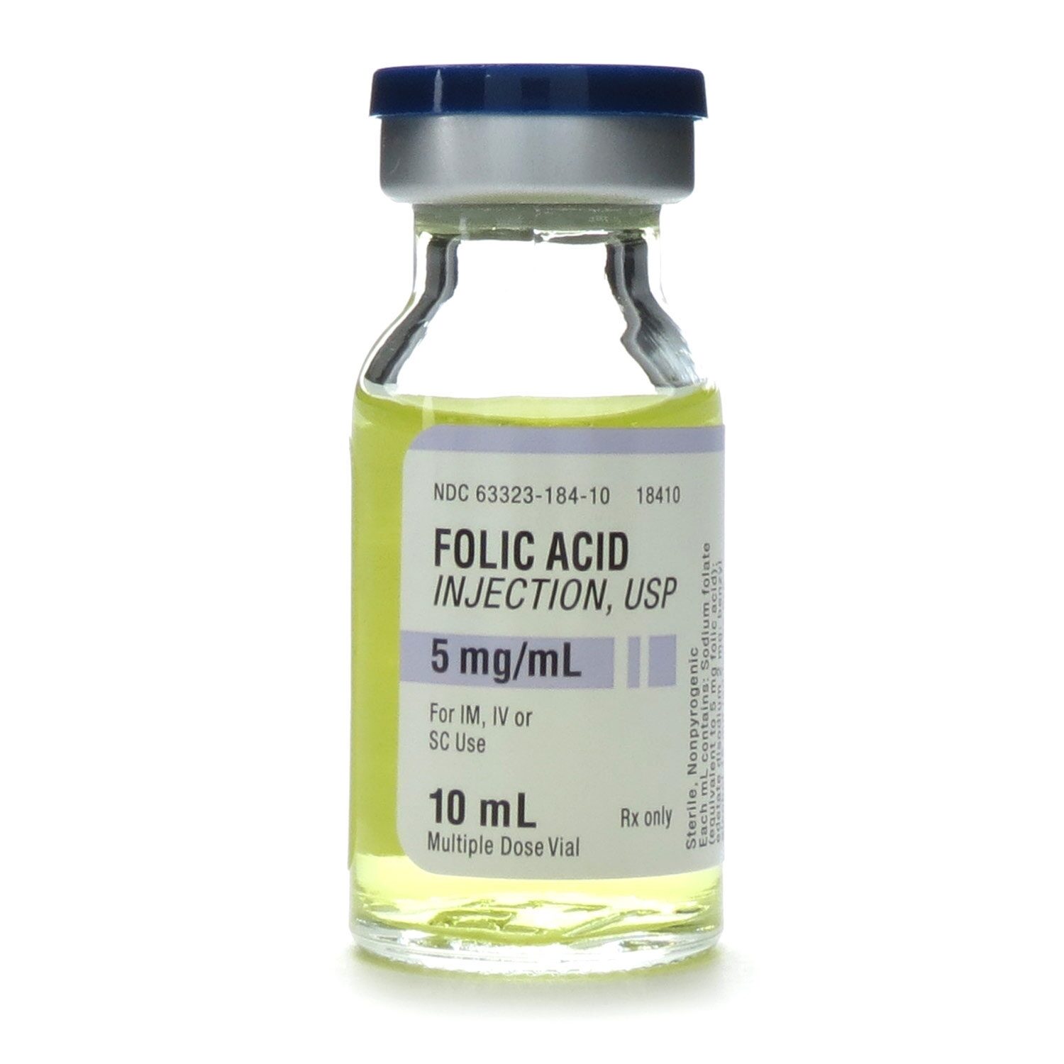 Folic Acid Injection 5 mg/mL, Multiple Dose Vial 10 mL | McGuff