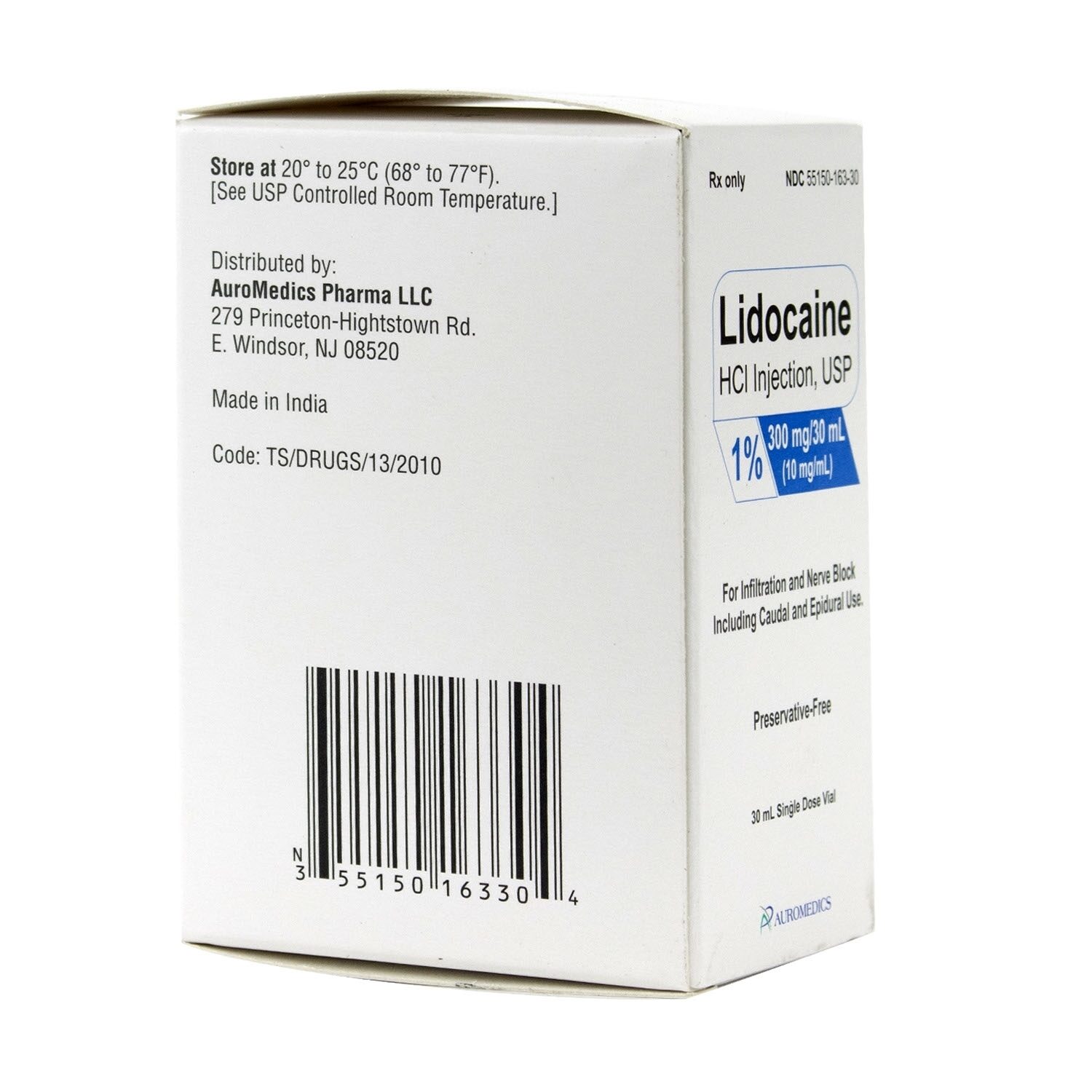 Lidocaine HCl Injection 1%, Single Dose Vial 30 mL | McGuff