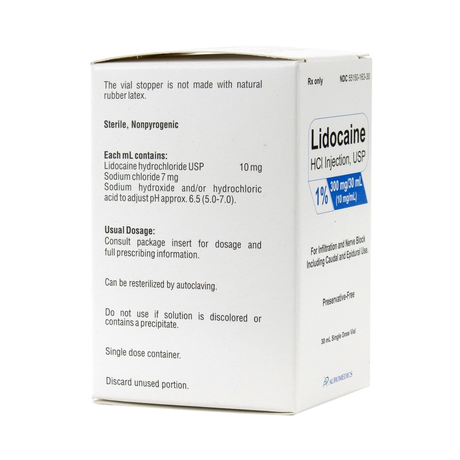 Lidocaine HCl Injection 1%, Single Dose Vial 30 mL | McGuff