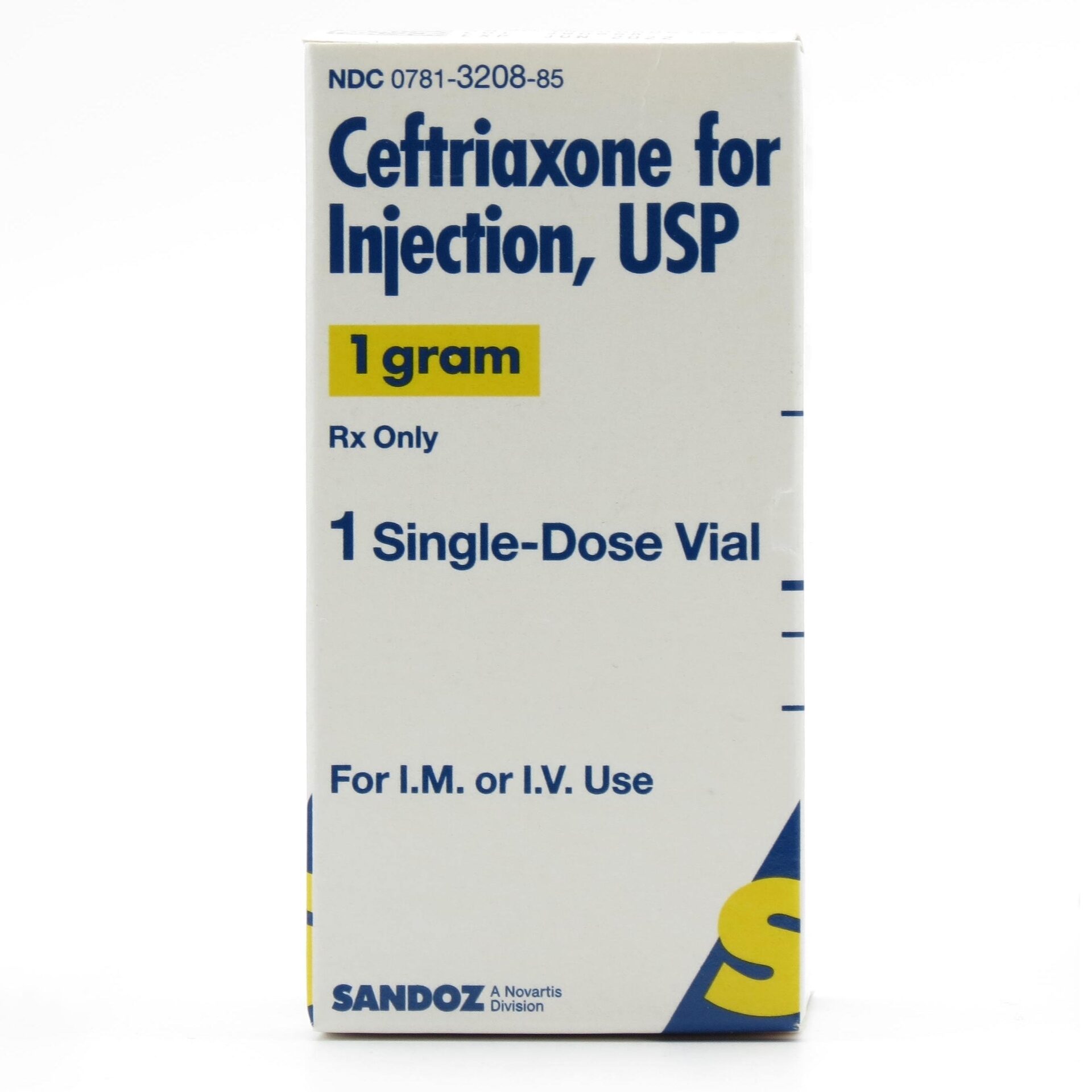 Ceftriaxone Sodium Injection 1g/Vial, Single Dose Vial | McGuff