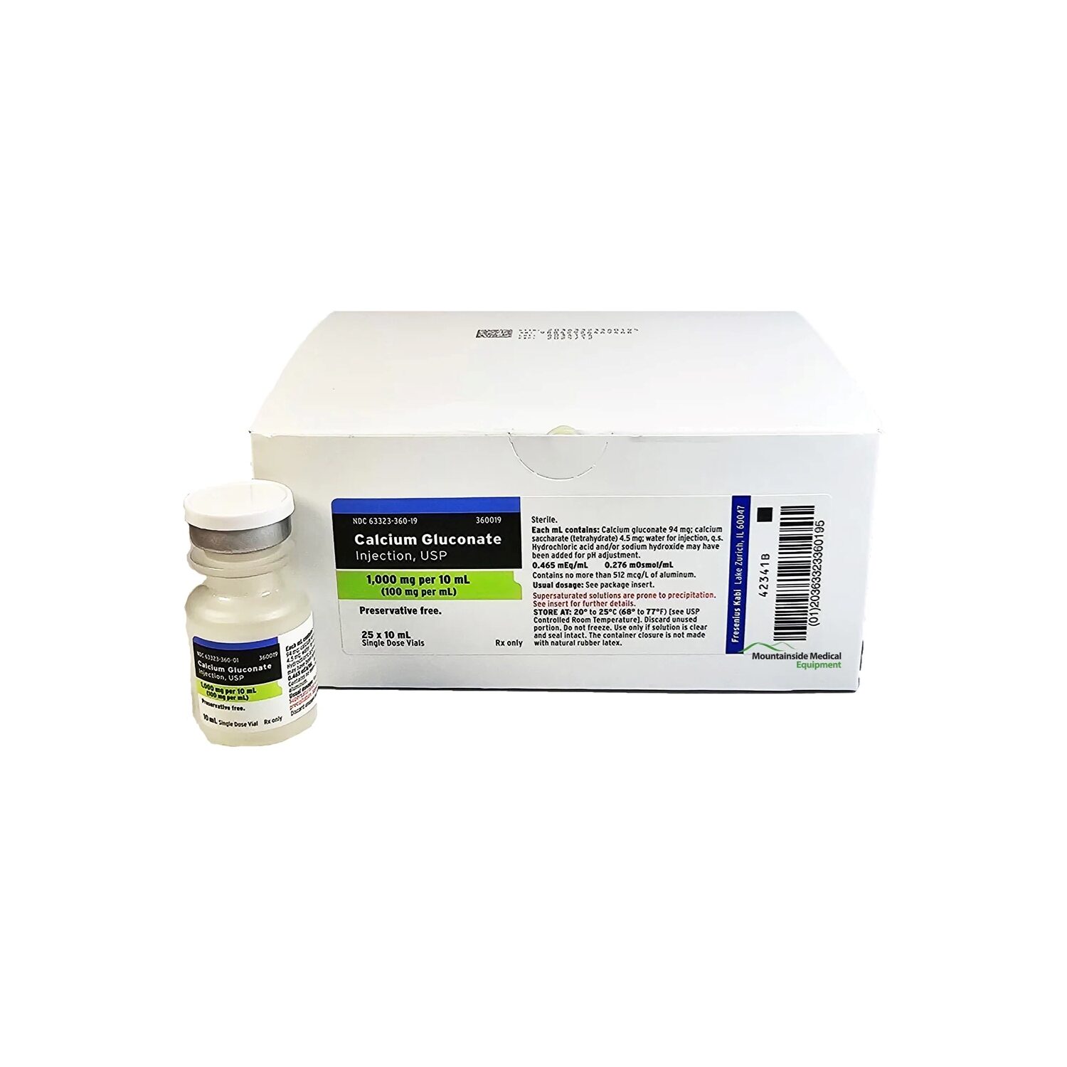 Calcium Gluconate Injection 100mg/mL, Single Dose Vial 10 mL | McGuff