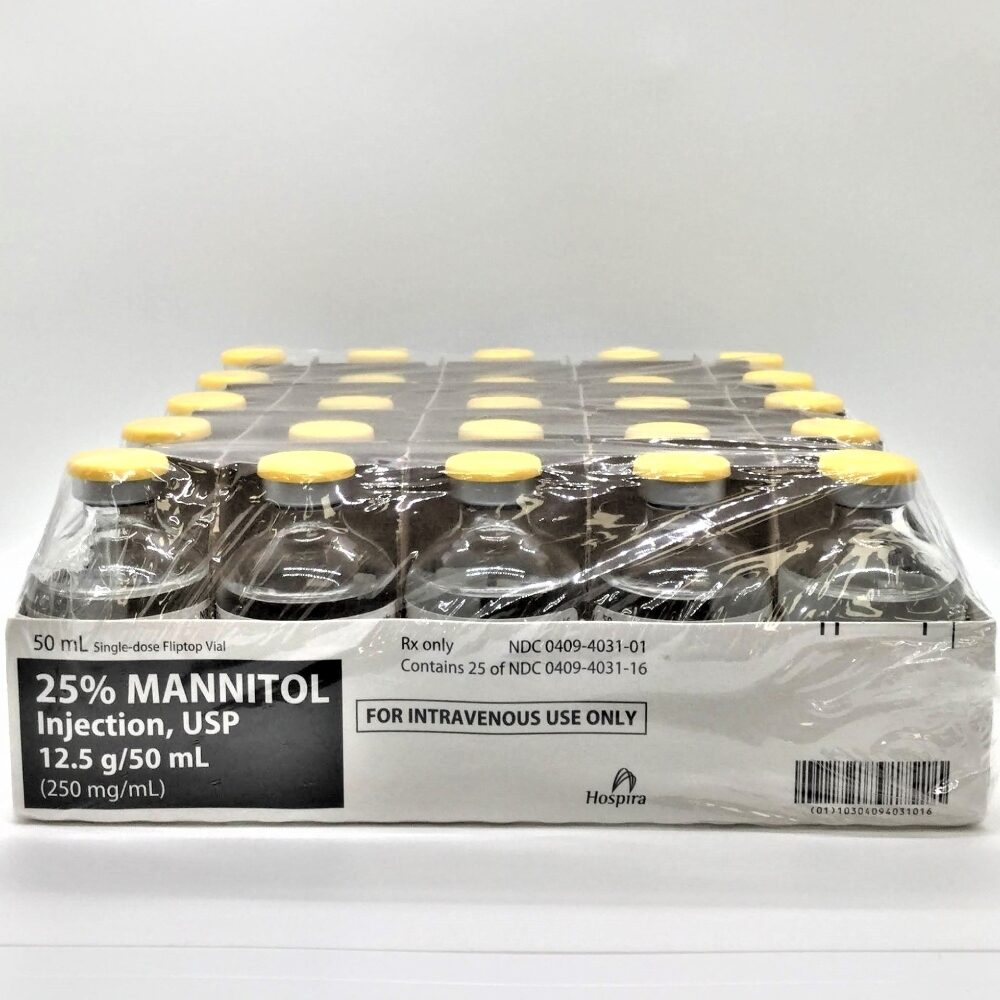 25% Mannitol Injection 250 mg/mL, Single Dose Vial 50 mL | McGuff