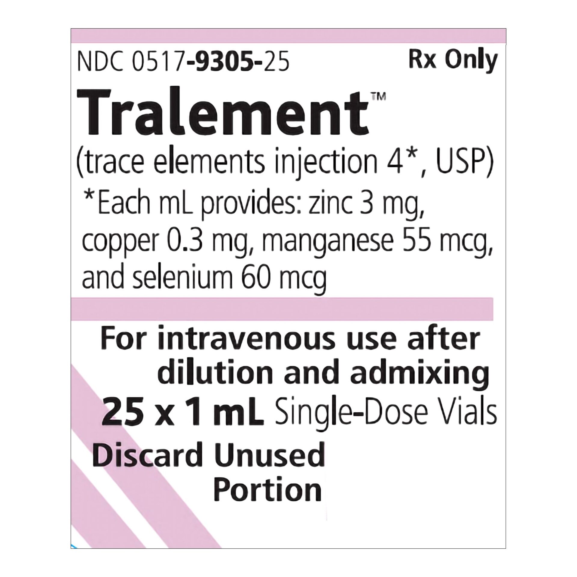 Tralement™ Trace Elements 4 Injection, Single Dose Vial 1 mL, Each | McGuff